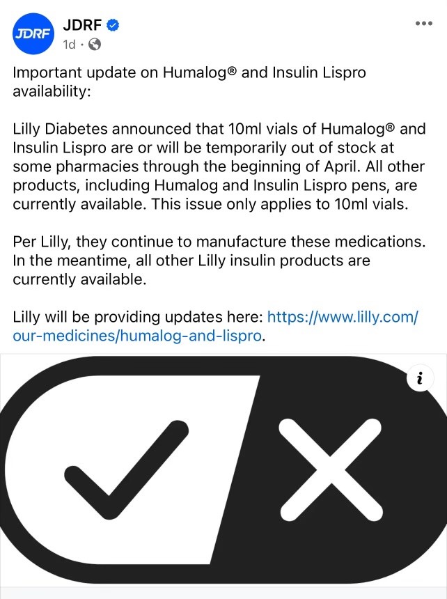 Savvy Updates, 3/25/24: Humalog Shortage, Glucose Levels Affect ...